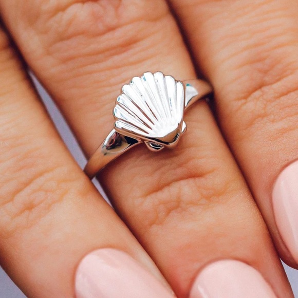 Pura Vida | Jewelry | Nwot Pura Vida Shell Signet Ring Silver | Poshmark
